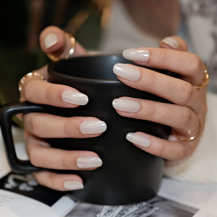 Pearly Whites Press On Nails – Press On Nails Online Shop Brand – InchArt